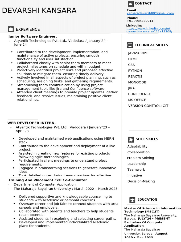 Devarshi Kansara_101741 | PDF | Application Software | Computing