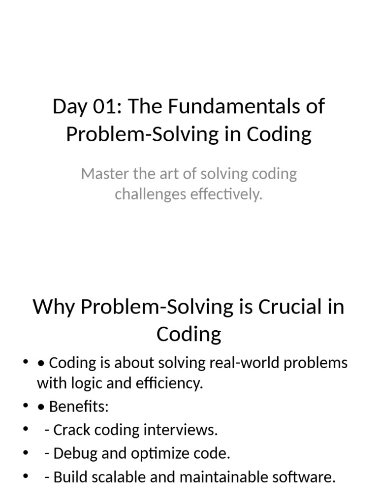 Problem Solving Presentation | PDF