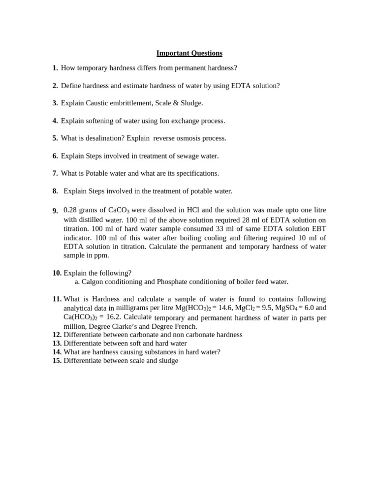 Unit-1 Important Questions Chem | PDF
