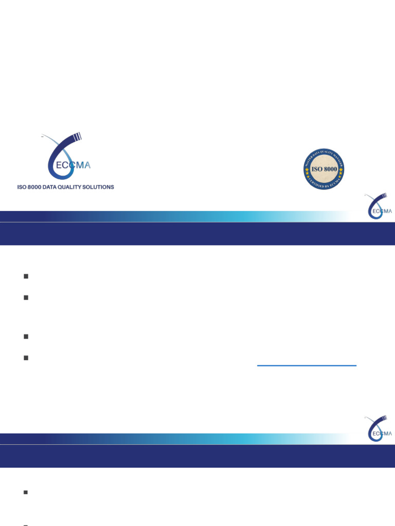 ISO 8000 Data Quality Workshop | PDF | Screw | Computing