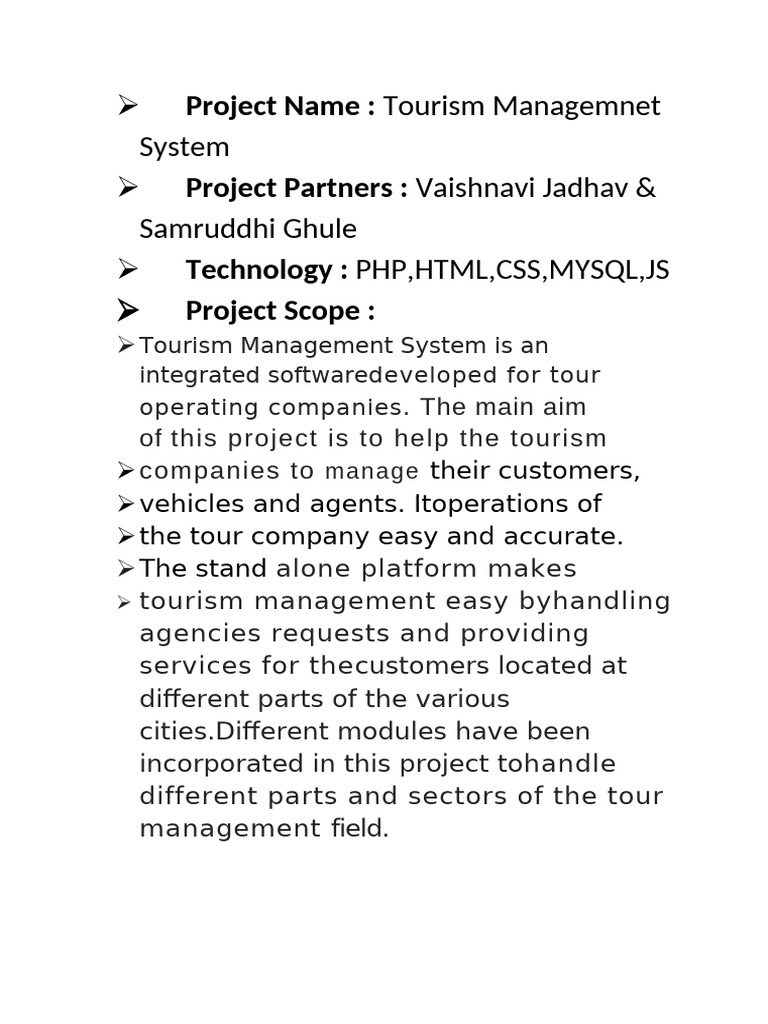Project Synopsis Tms | PDF