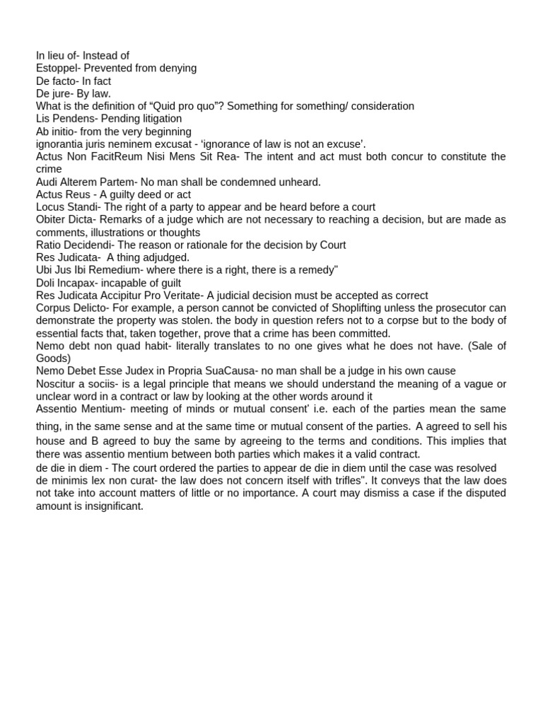 Legal Maxims | PDF