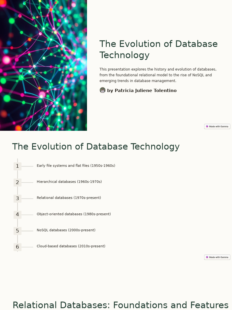 The Evolution of Database Technology | PDF | No Sql | Databases