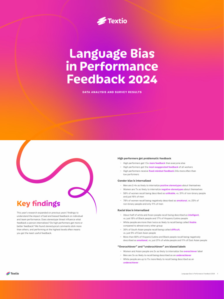 Language Bias In Performance Feedback 2024 | PDF