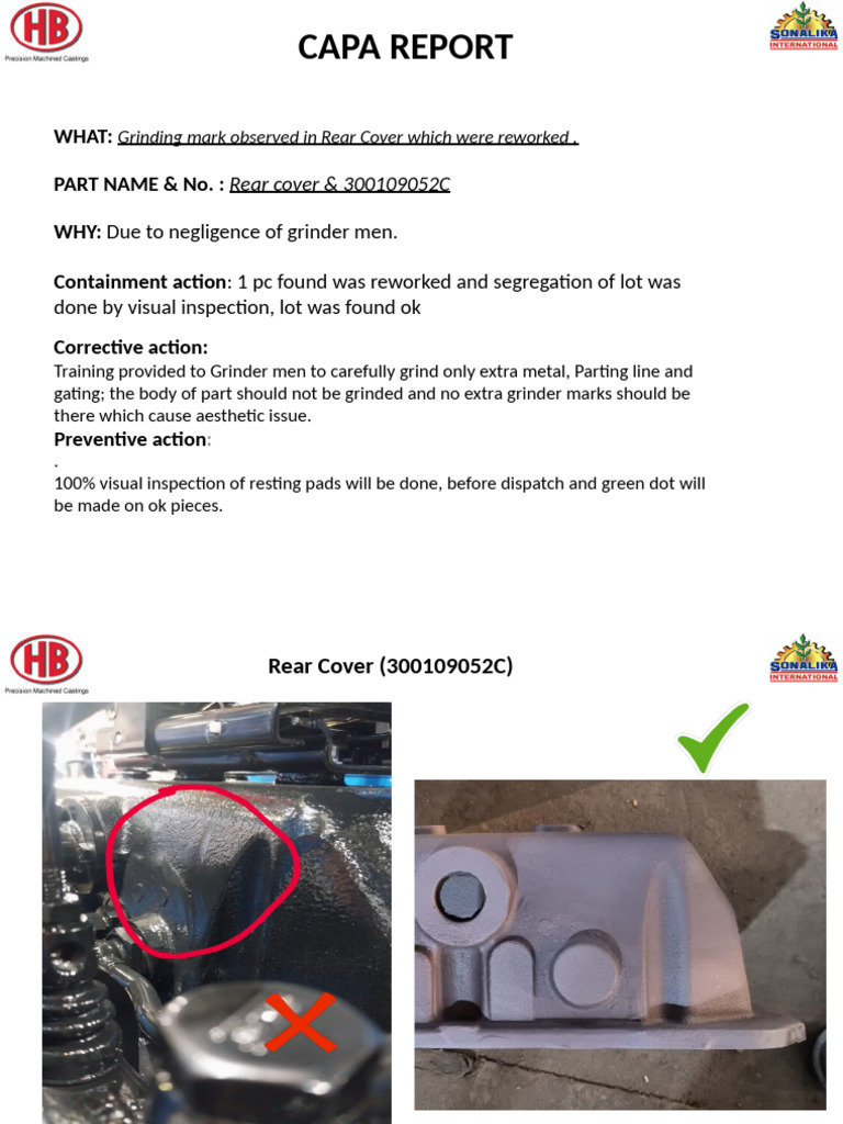 Rear-cover Grinding Marks | PDF