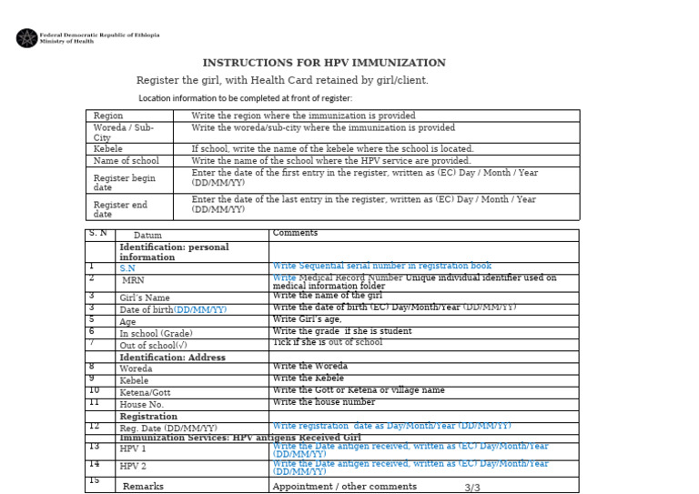 12.HPV Imm Reg Instruction Final | PDF