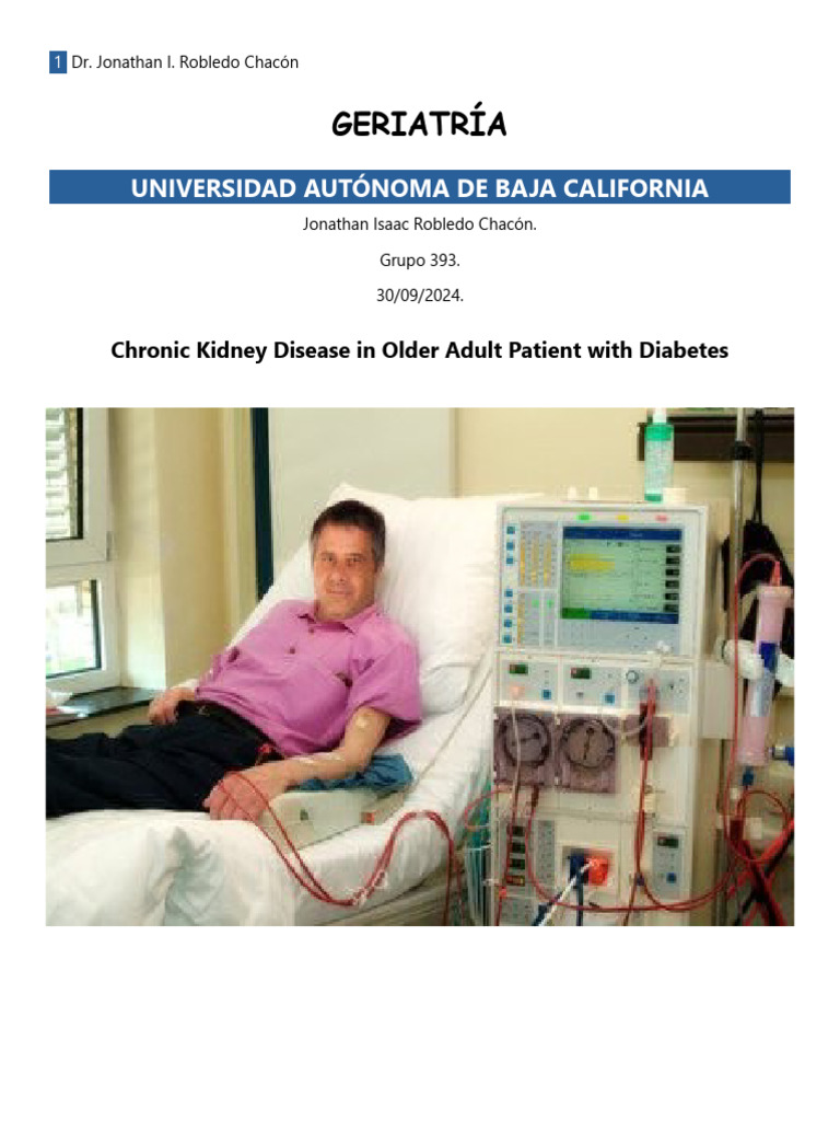 Jonathan Isaac Robledo Chacón 1277771 - Chronic Kidney Disease | PDF ...