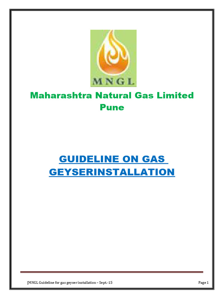 Guide Line For Gas Geyser Installation-Mngl Website | PDF | Combustion | Energy Technology