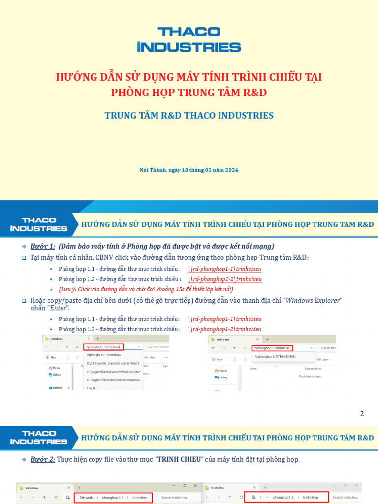 HDSD PC TRINH CHIEU v2 | PDF