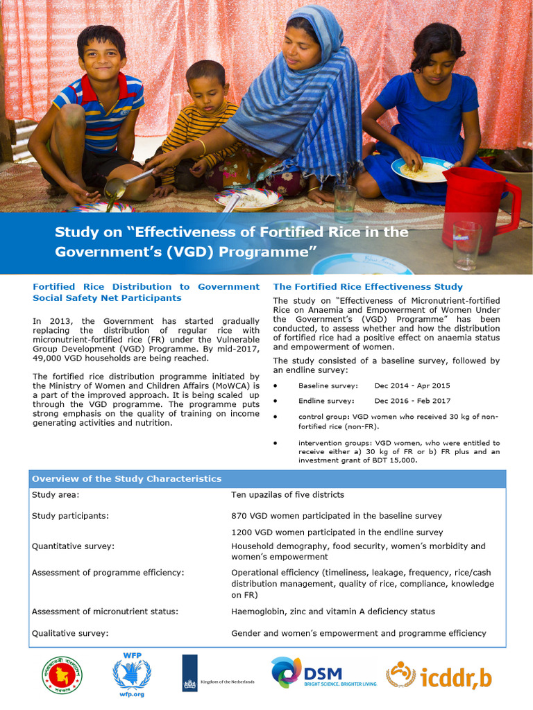 Handout RF Effectiveness Study 17 August | PDF | Micronutrient | Food ...