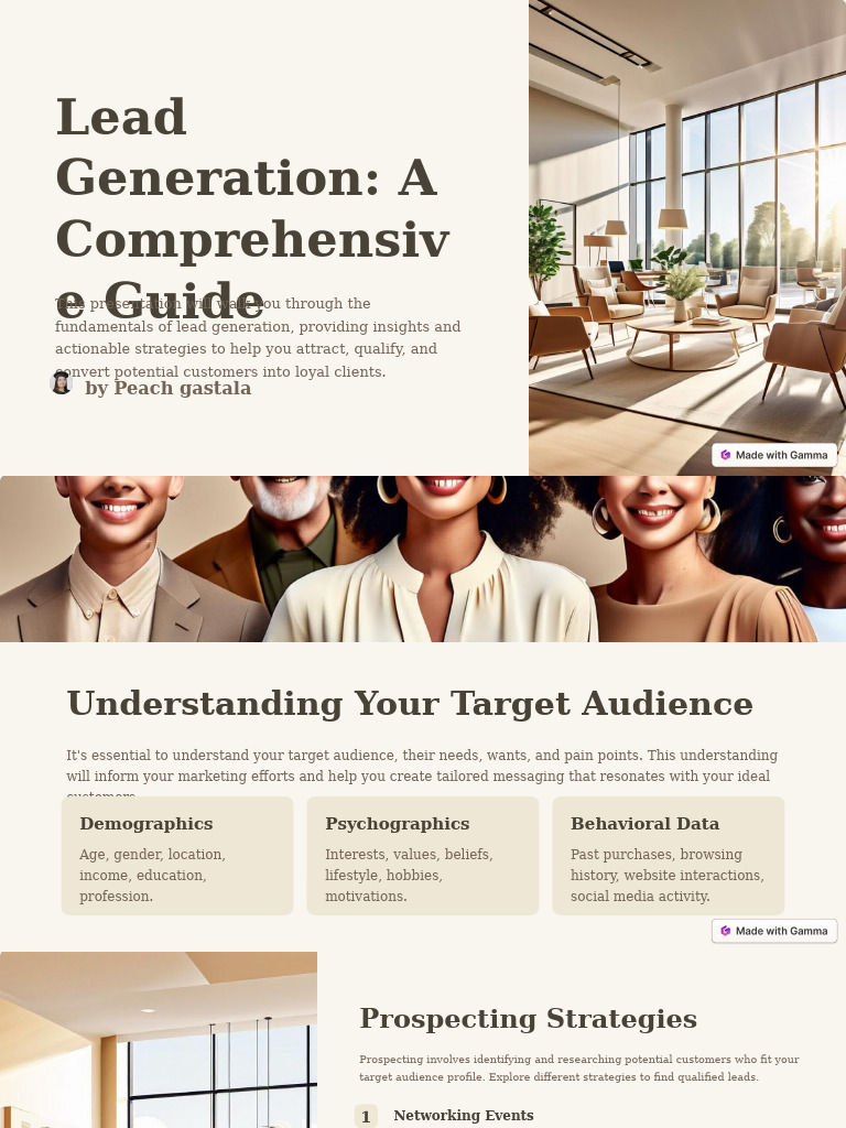 Lead Generation A Comprehensive Guide | PDF | Target Audience | Social Media