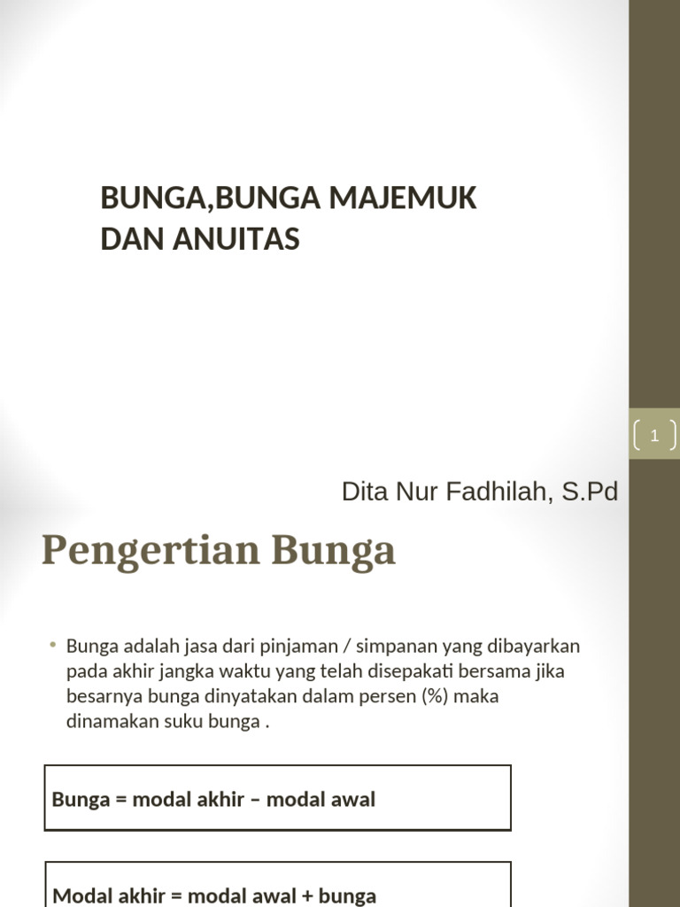 Bunga Majemuk Dan Anuitas Klsxi | PDF