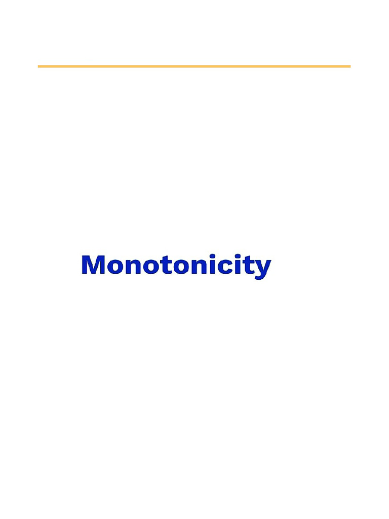 Monotonicity | PDF