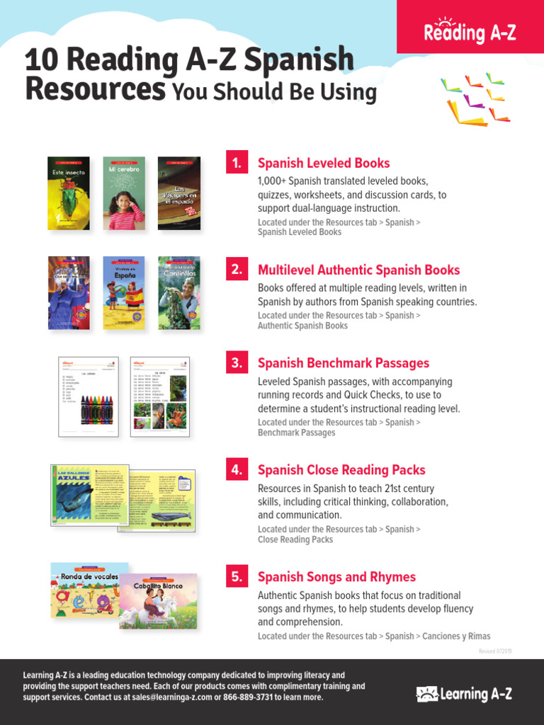 Top 10 Spanish Literacy Resources | PDF | Reading Comprehension | Literacy