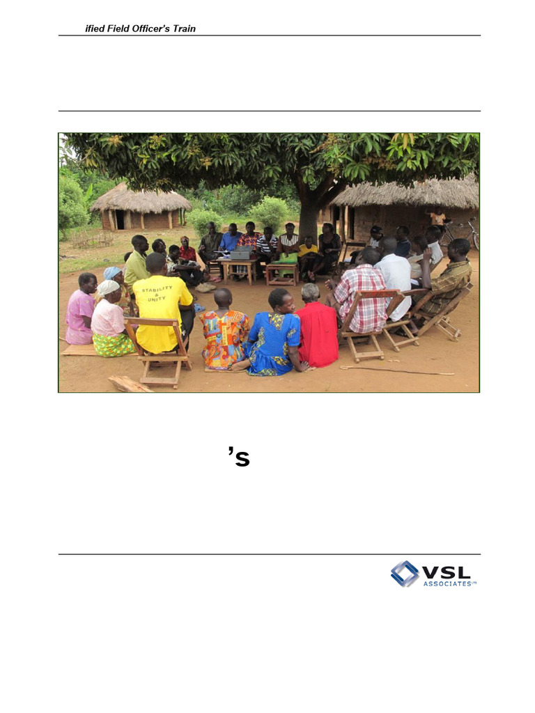 VSLA Field Officer Guide 2.1.1 Kenya | PDF | Interest | Loans