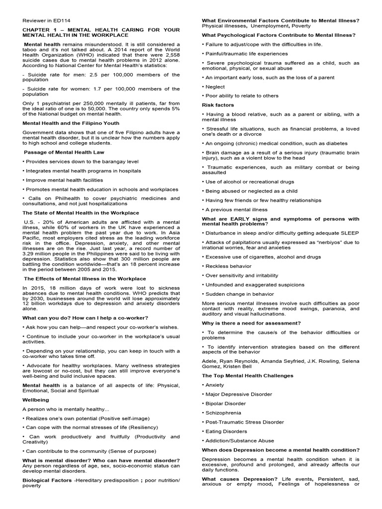 Reviewer-in-ED114 | PDF | Mental Disorder | Anxiety
