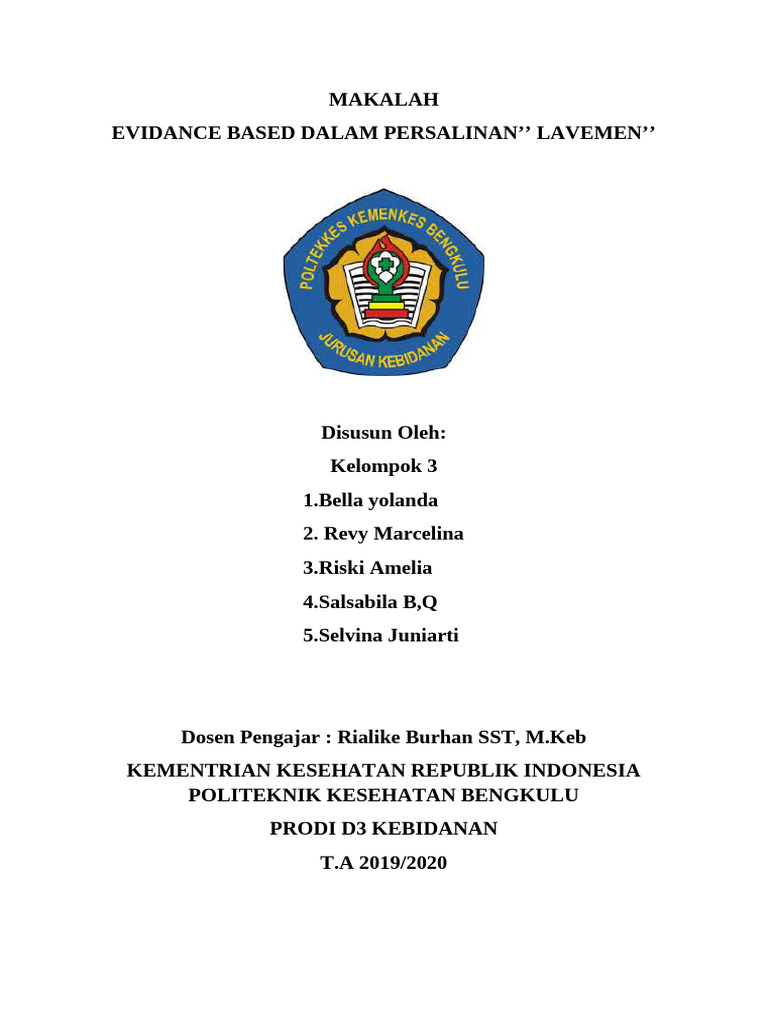 Perbaikan Cover Lavemen Kelas 2C Bunda Rialike | PDF