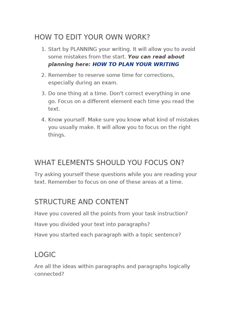 Effective Self-Editing Techniques | PDF