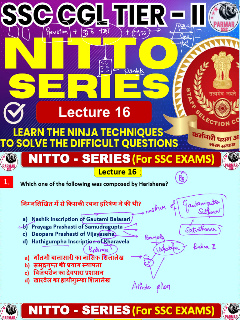 Lecture - 16 (Nitto Series For SSC Exams) | PDF
