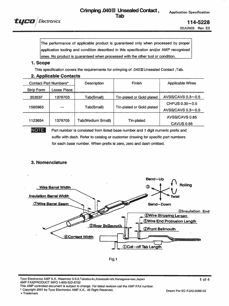 353537 Crimping Specifications JPN_SS_114-5228_E3 | PDF