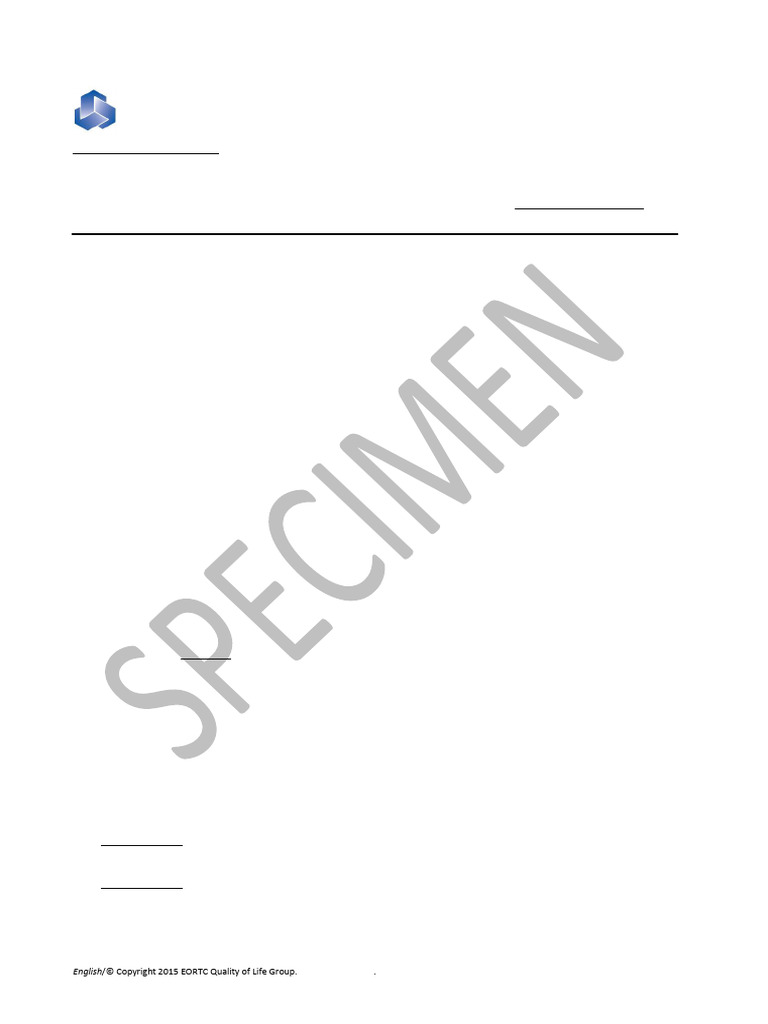 Specimen-CLL17-English | PDF | Pain | Symptoms And Signs