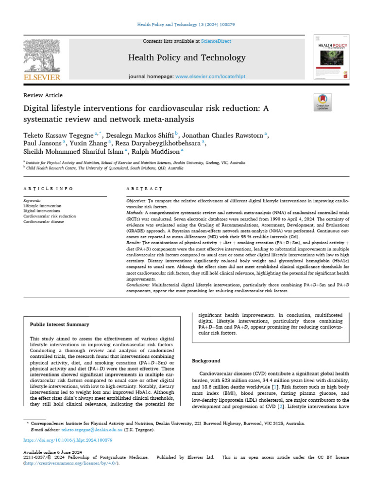 Health Policy and Technology | PDF | Cholesterol | Cardiovascular Diseases