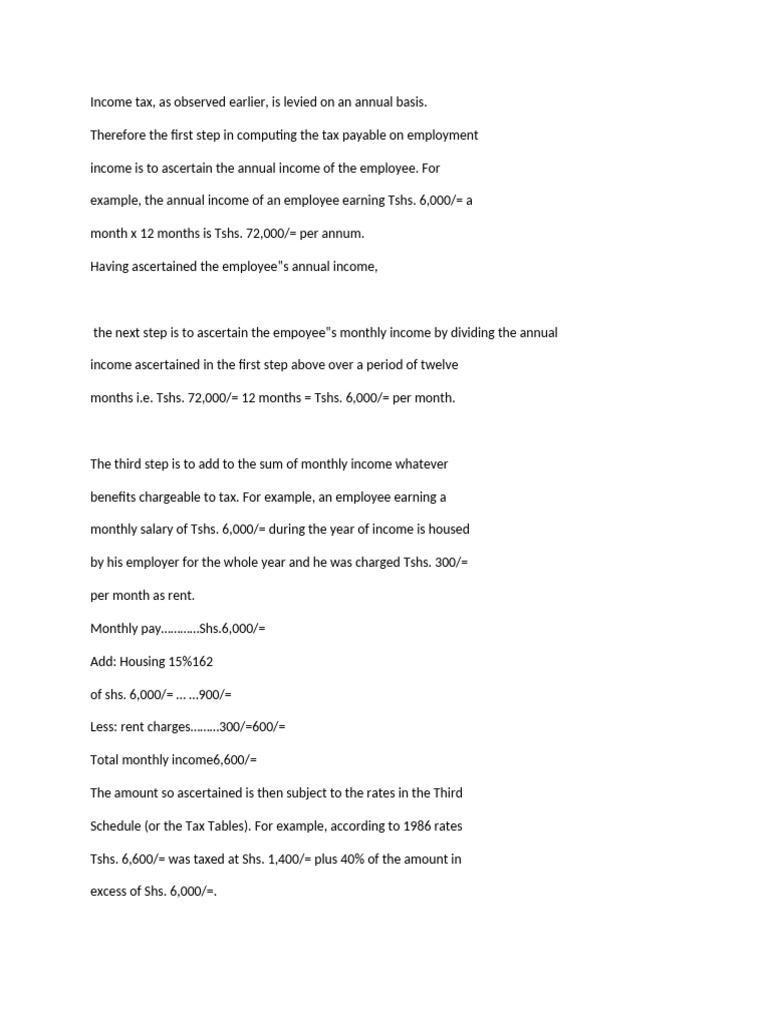 Employment of Income Tax | PDF