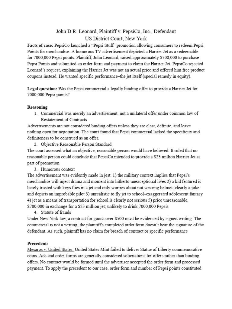 LBS Final Case Brief | PDF | Estoppel | Consideration