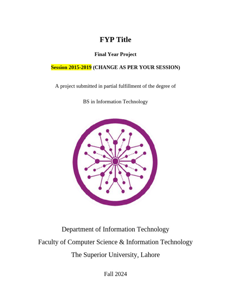 Updated Template-07 - Final Project Report IT Department | PDF | Use ...