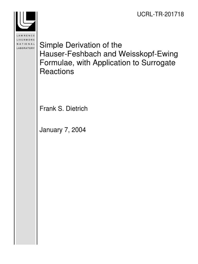 Weisskopf-Ewing Model | PDF | Cross Section (Physics) | Spin (Physics)
