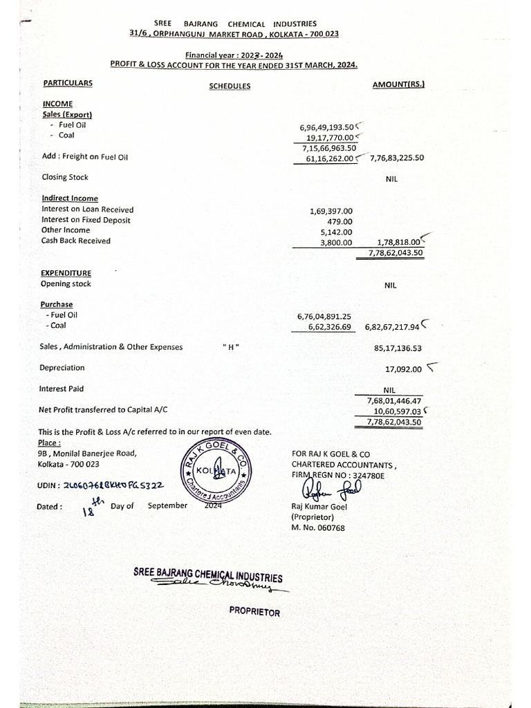 Sree Bajrang Chemical Industries | PDF