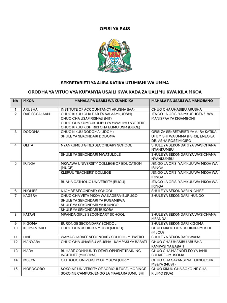 20251101502131VITUO_VYA_KUFANYIA_USAILI_KADA_ZA_UALIMU-2025 | PDF