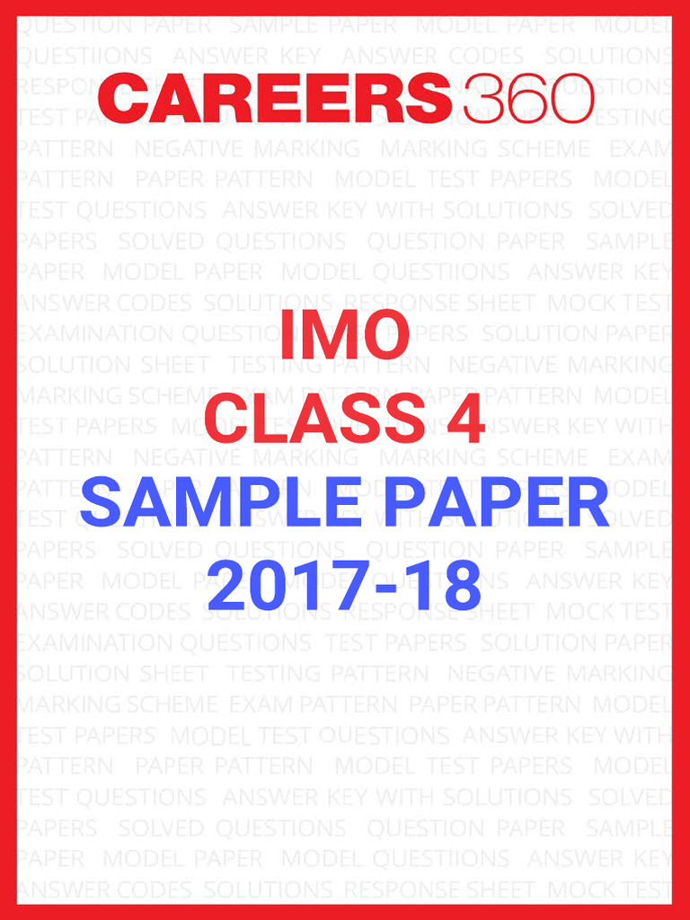IMO Class 4 Sample Paper 2017-18_1736839867524 | PDF | Mathematics ...