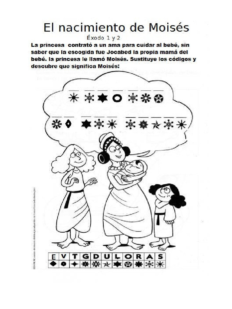 Nacimiento de Moises-Actividad | PDF