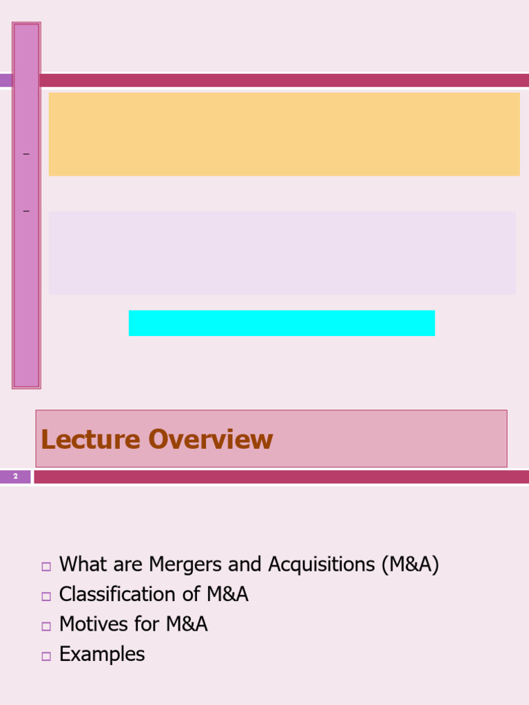 Mergers and Acquisitions Overview | PDF | Mergers And Acquisitions | Takeover