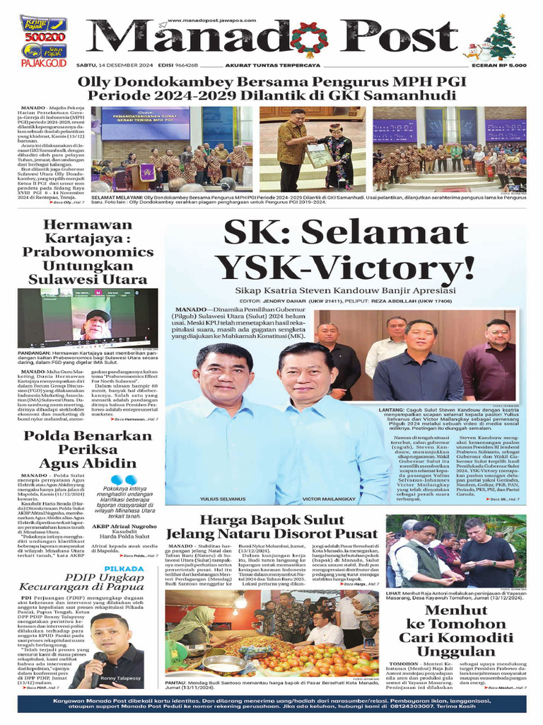 Manado Post 14 Desember 2024 | PDF
