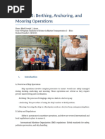 SOP 9: Berthing and Unberthing Procedures | PDF | Technology & Engineering