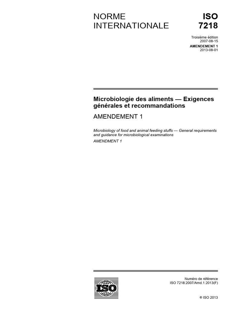 ISO 7218 2007 Amd 1 2013 (F) - Character PDF Document | PDF | Calibrage ...