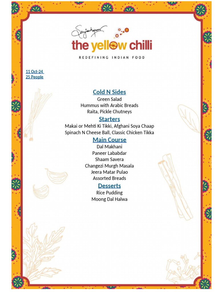 Menu Marina | PDF
