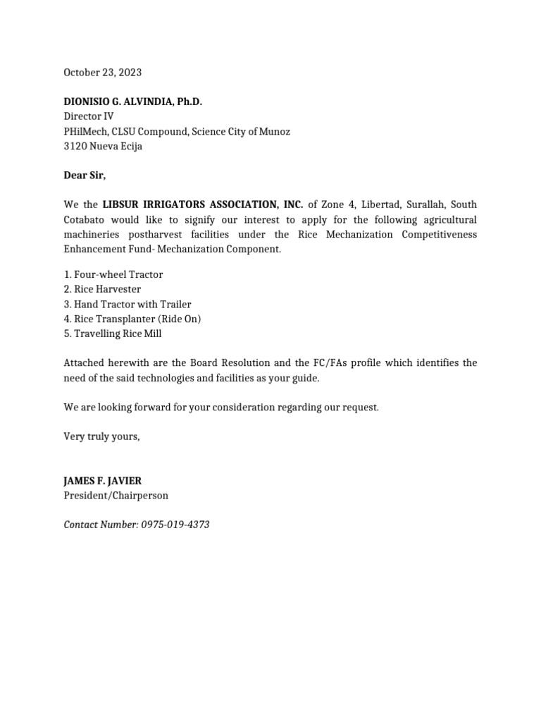 Letter | PDF