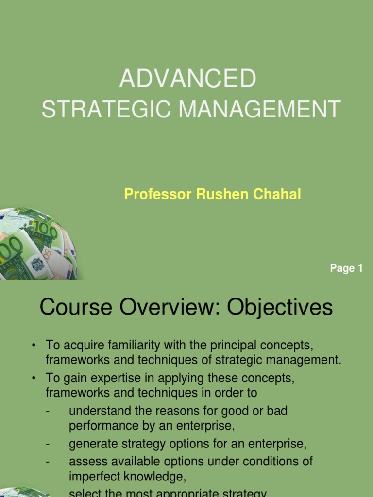 Advanced Strategic Management | PDF | Diversification (Finance ...