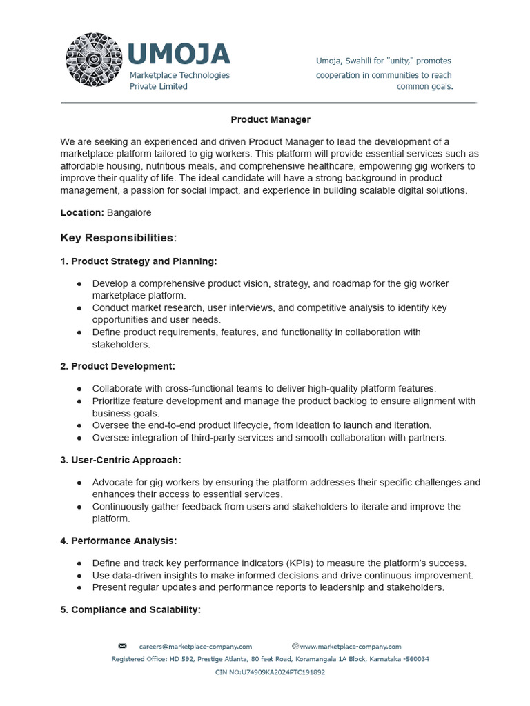 JD_Product Manager | PDF | Business