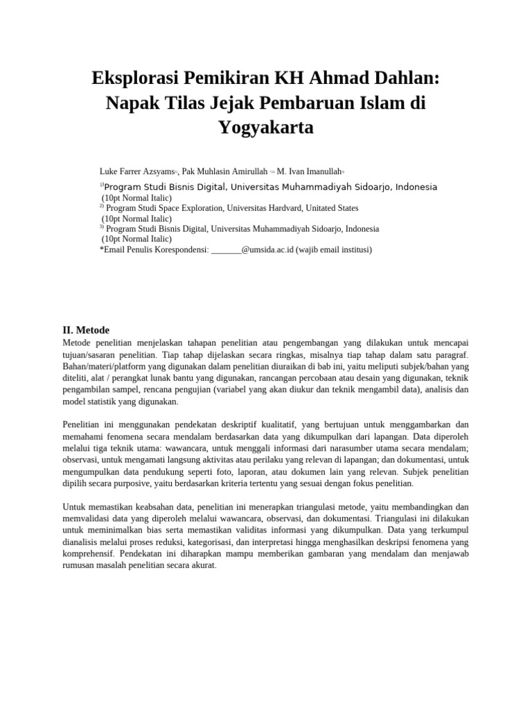 Eksplorasi Pemikiran KH Ahmad Dahlan | PDF