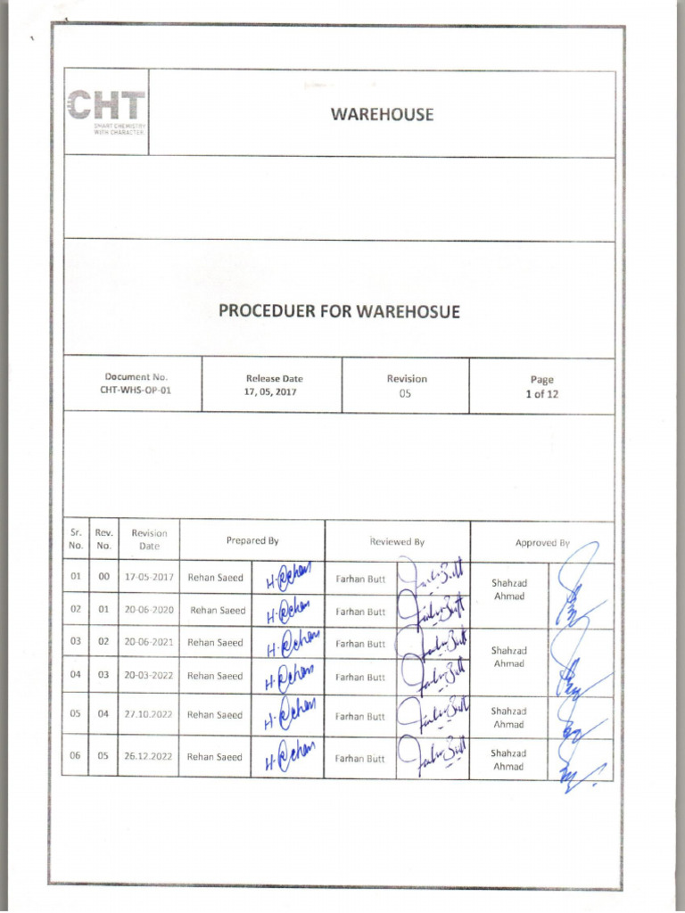 Procedure For Warehouse | PDF