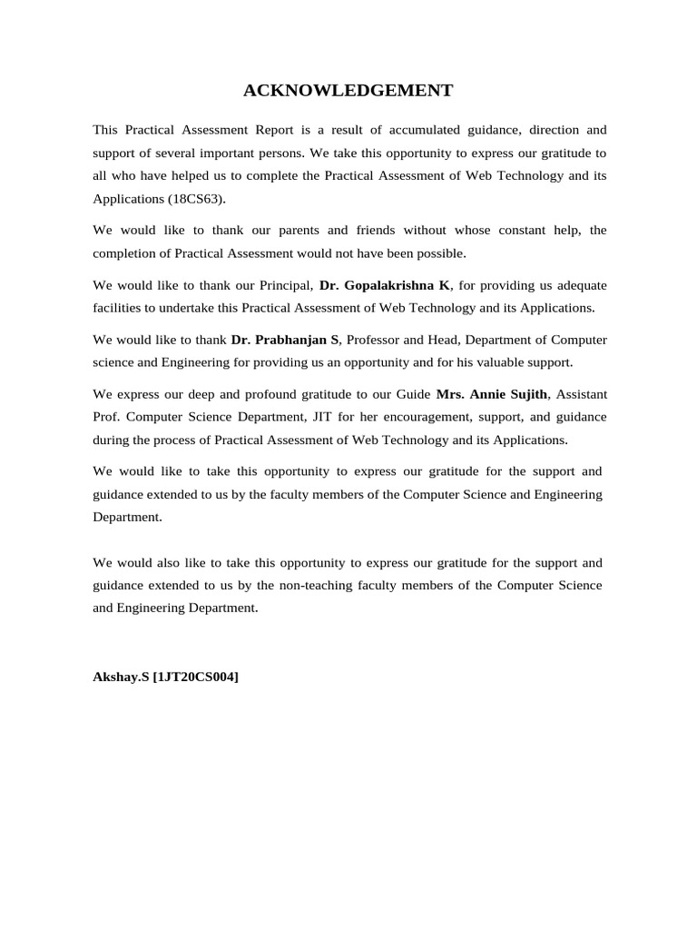 Acknowledgement - Sheet | PDF