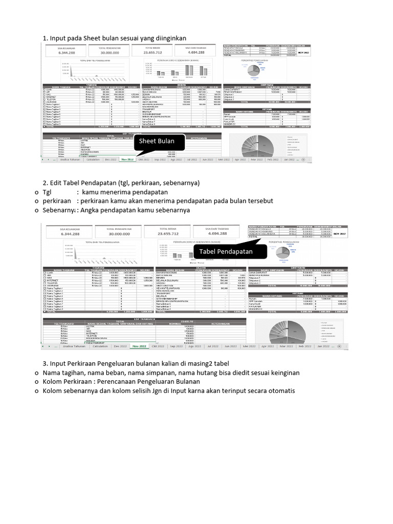 Tutorial Penggunaan Budget Pro | PDF