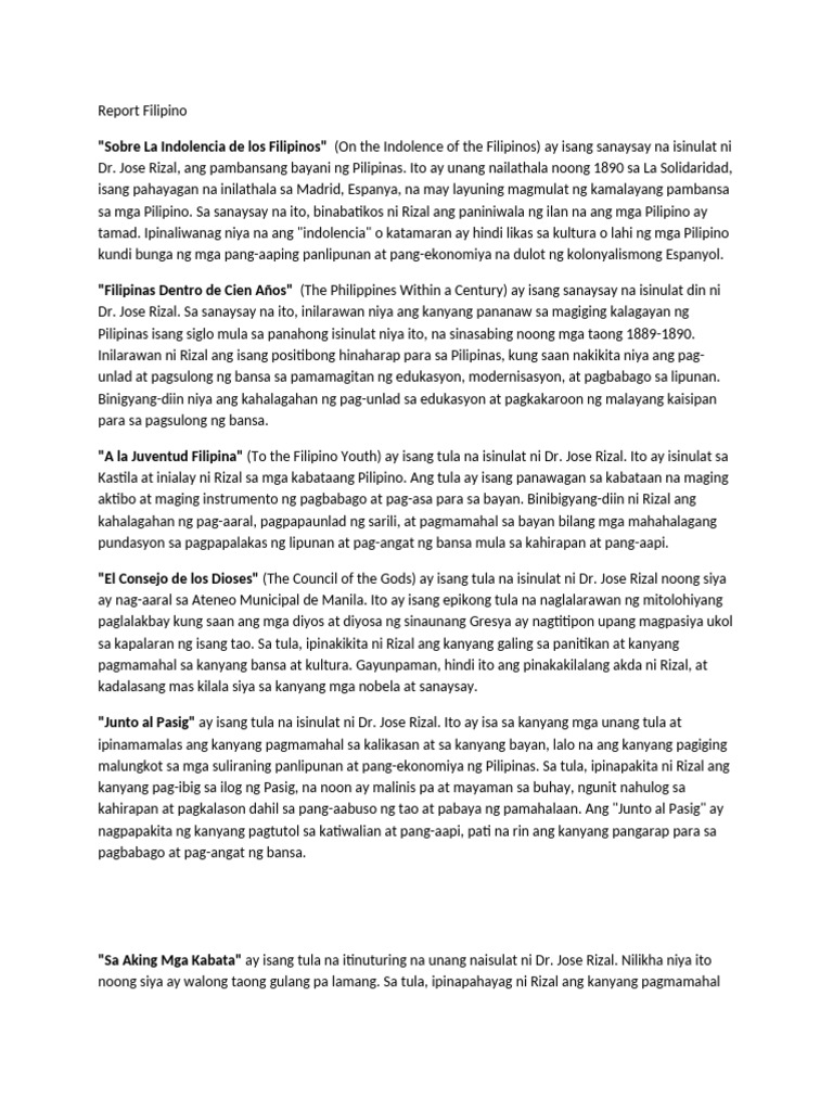 Report Filipino-WPS Office | PDF