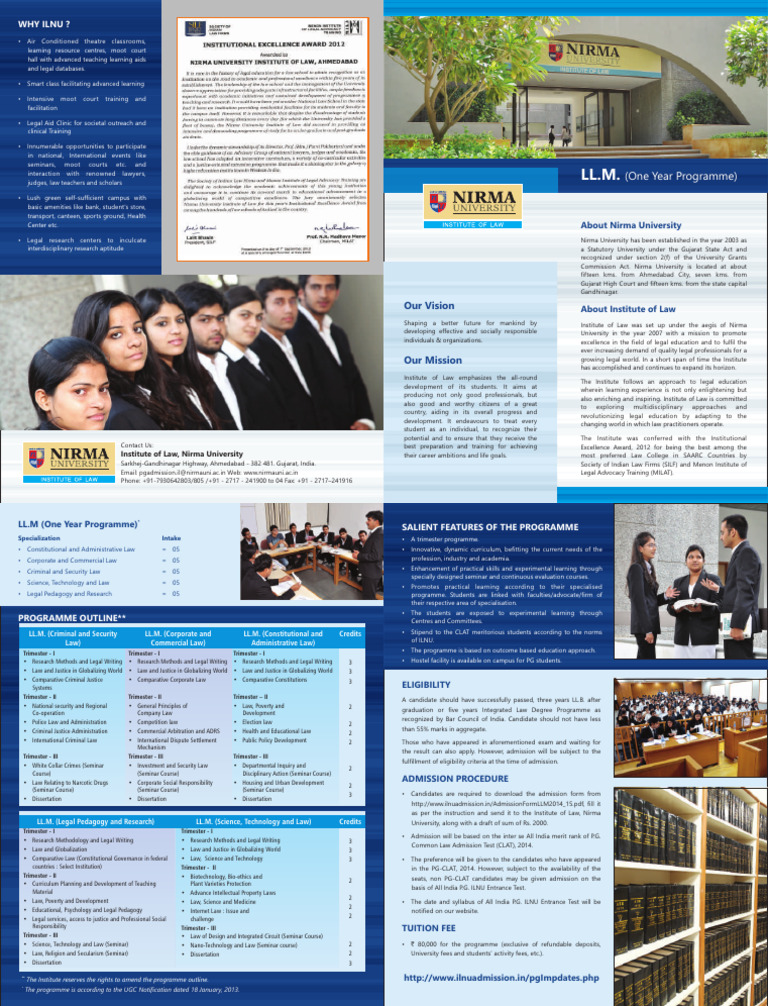 LLM Brochure2014 15 18072014 075404PM | PDF | Justice | Crime & Violence