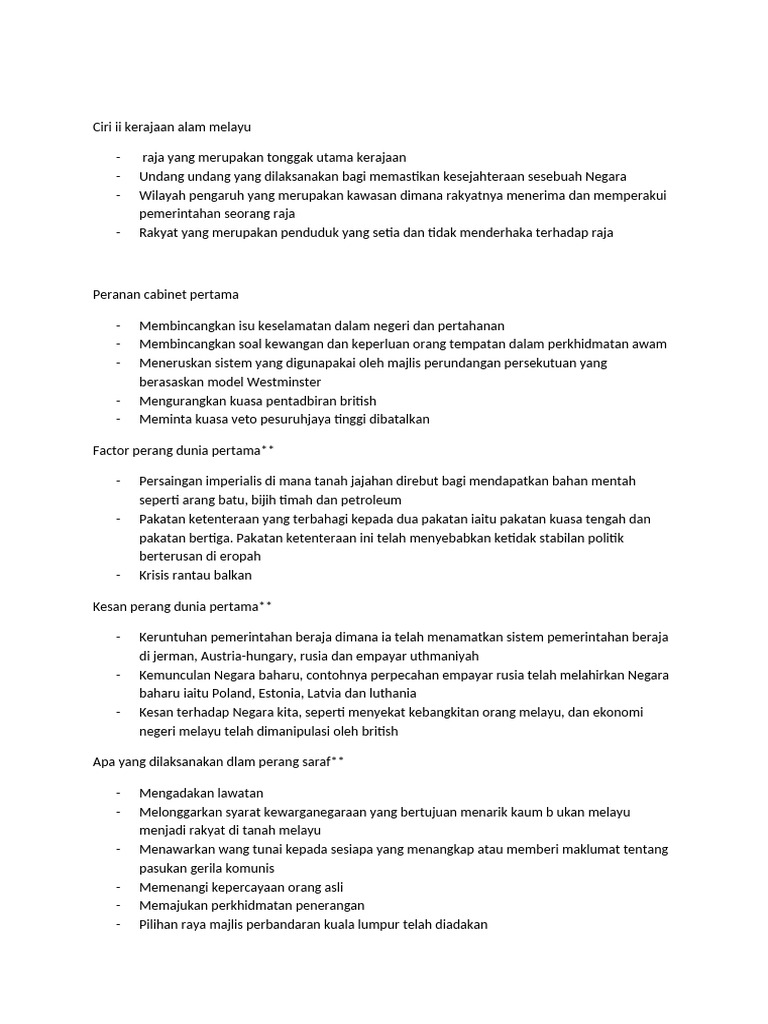 Ciri II Kerajaan Alam Melayu | PDF