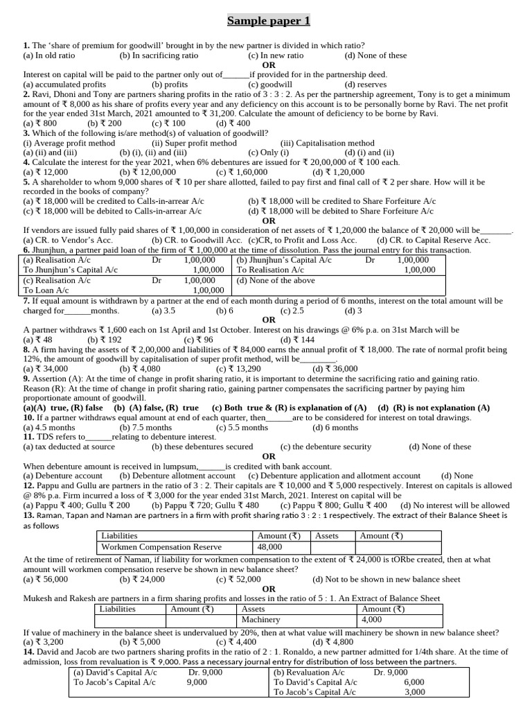 MCQ Acc | PDF | Cash Flow Statement | Equity (Finance)